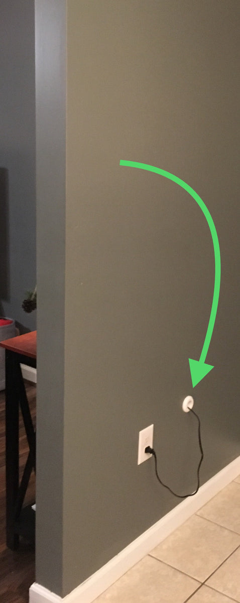 Wall Port - Cable pass through wall Port - White - Fits wall thickness ...